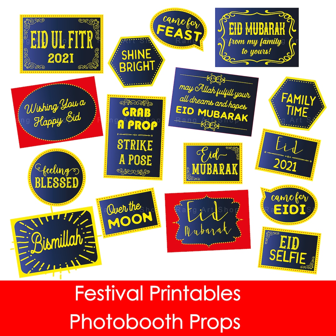 Eid Photo Booth Props - Eid Party Muslim Islamic Festival Decor - Eid ...
