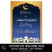Custom Eid Welcome Sign / Poster - Eid Mubarak Board - Eid Party Entry ...
