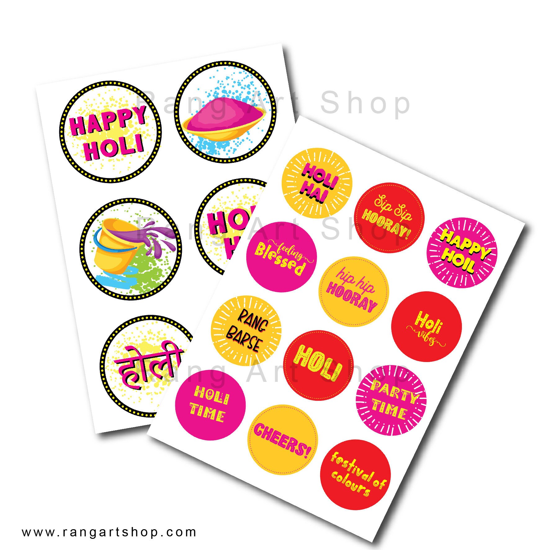 Holi Cupcake Toppers Holi Decorations Holi Props Holi Party Decor Food ...