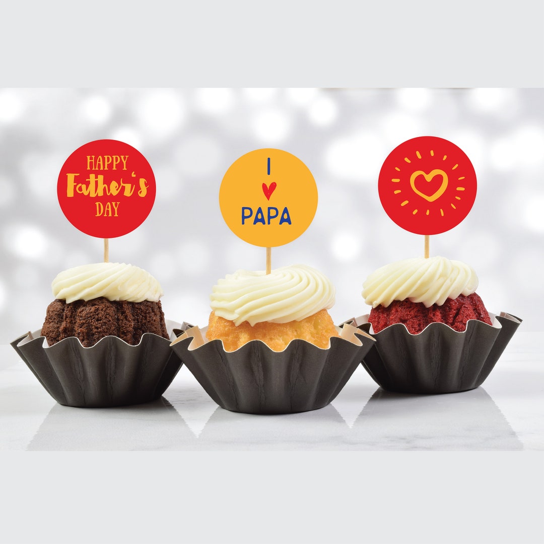 Father's Day Cupcake Toppers - Indian - Desi - Hindi - Father's Day ...