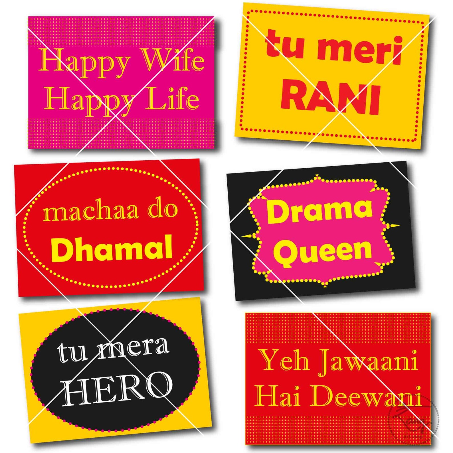 Bollywood Photobooth Props - 20 Printable Photobooth Props- Indian ...