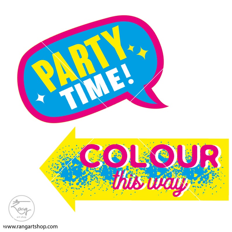 Holi Photo Booth Prop - Photobooth Props Printable - Bollywood Party ...