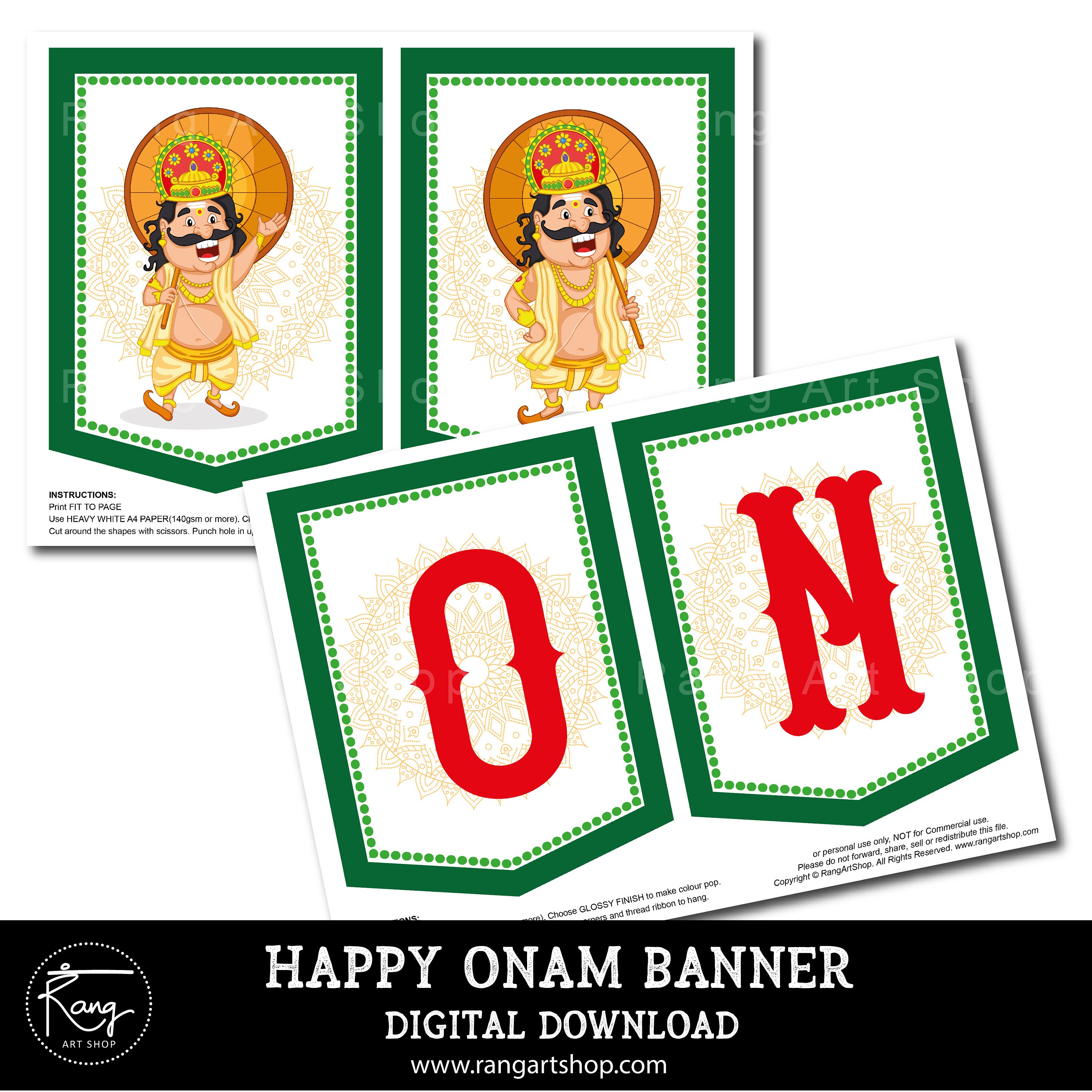 Happy Onam Banner Kerala New Year Onam Kids Indian Festival Colourful ...