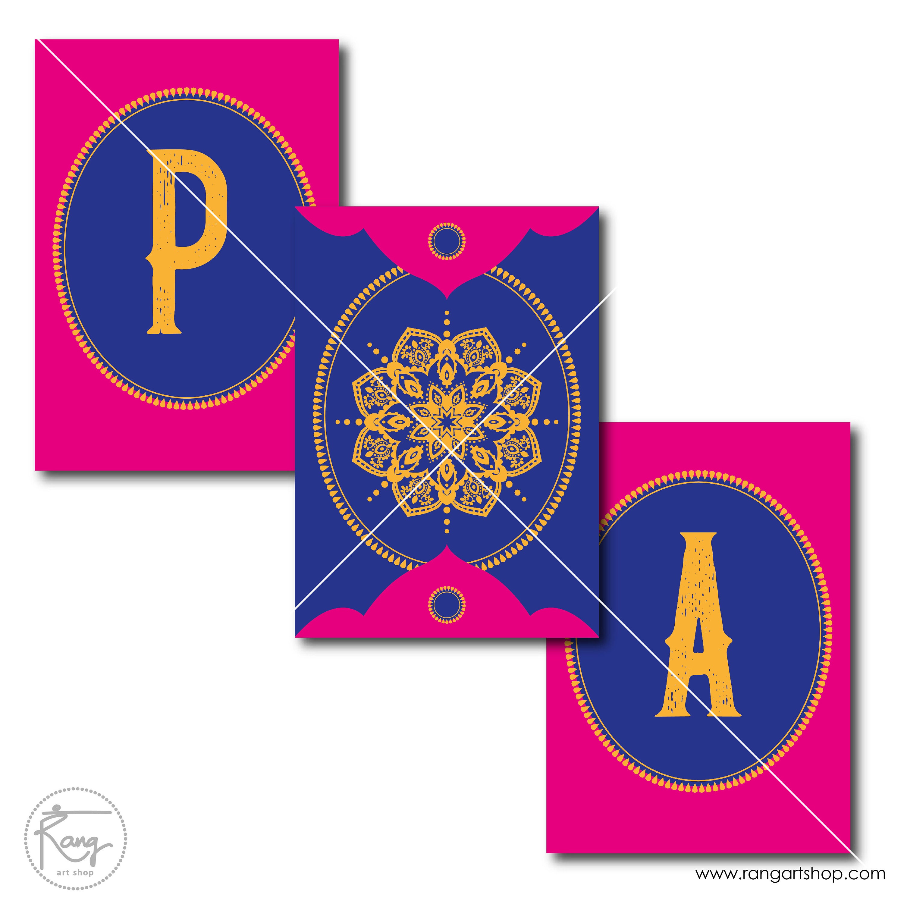 Bollywood Party Banner Pink Indian Party Desi Colourful Bunting ...