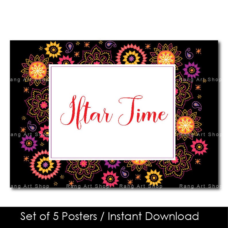Iftar Time Printables Ramadan Mubarak Decoration Iftar Party Decor ...