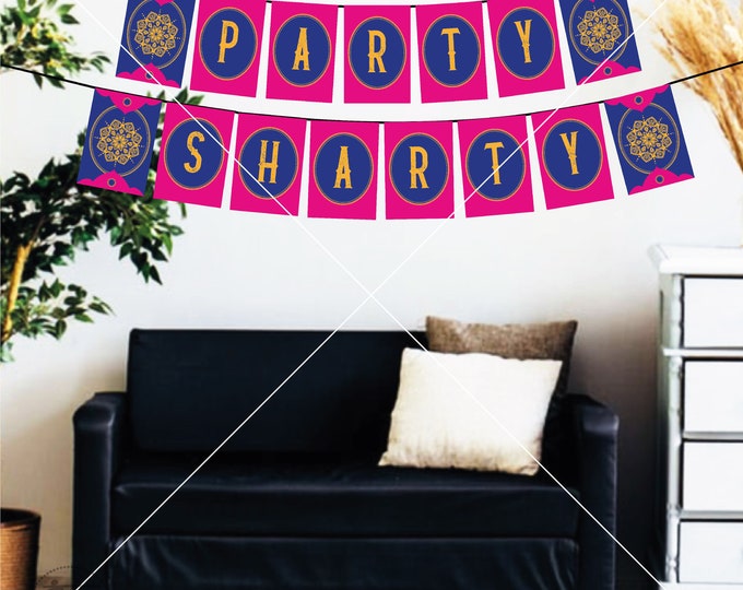 Bollywood Party Decor, Vintage Bollywood Banner, Diwali Party Garland ...