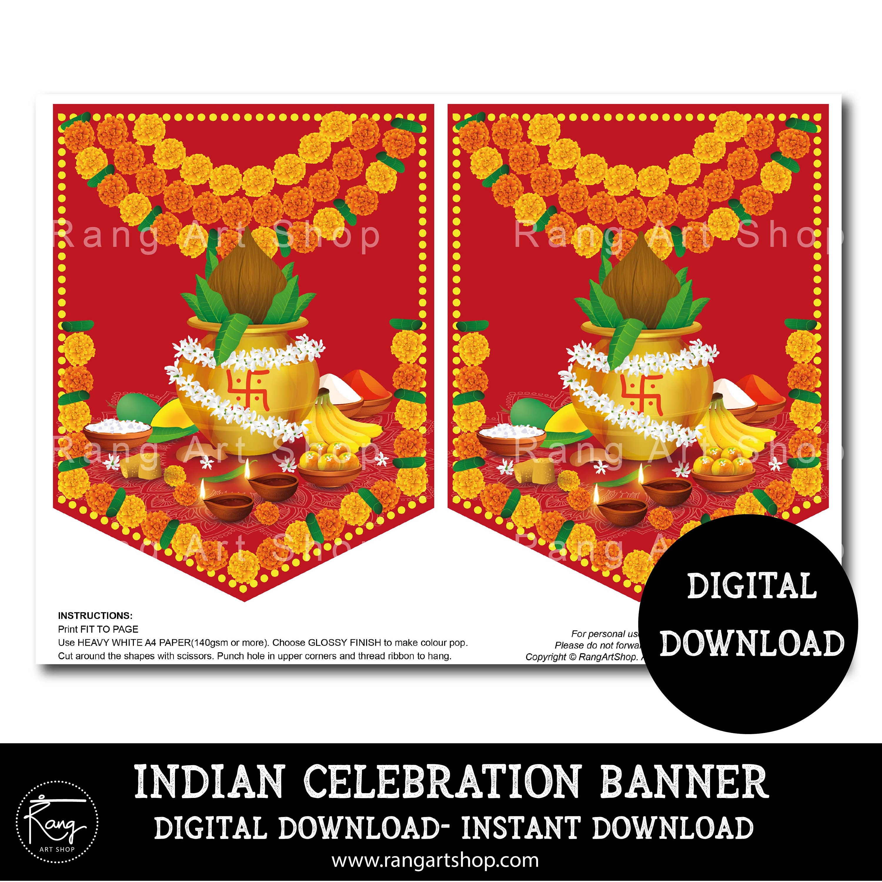 Hindi Chewar Banner Baby's First Haircut Indian/desi Celebrations ...