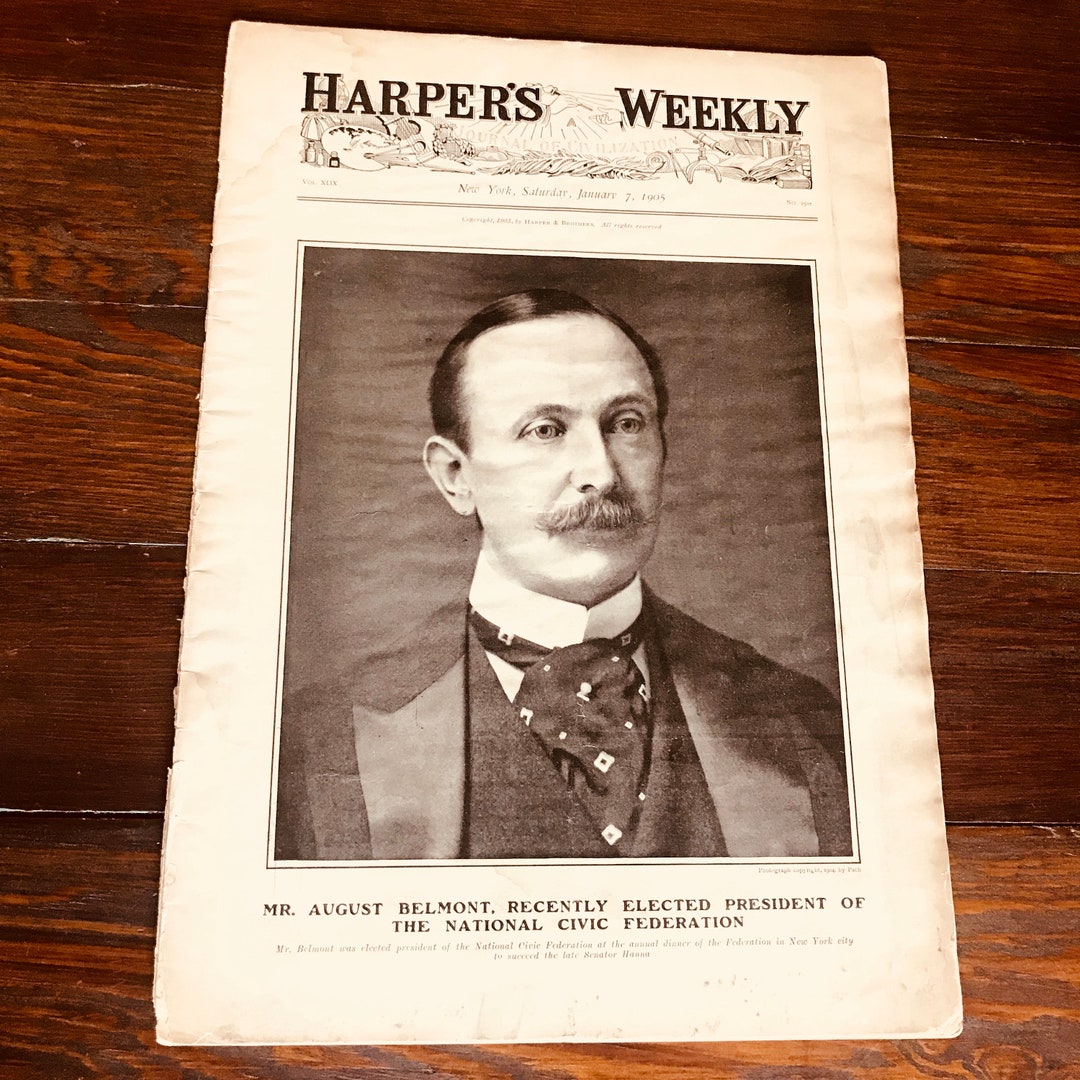 Harpers Weekly Magazine - January 7th, 1905 - Etsy