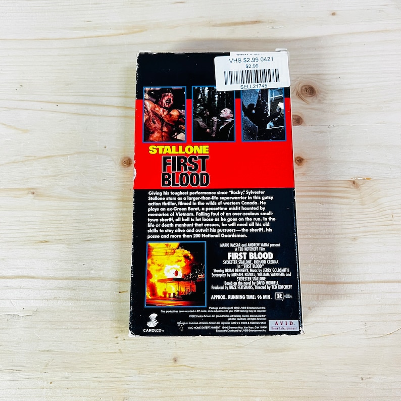 First Blood VHS Tape - Etsy Canada
