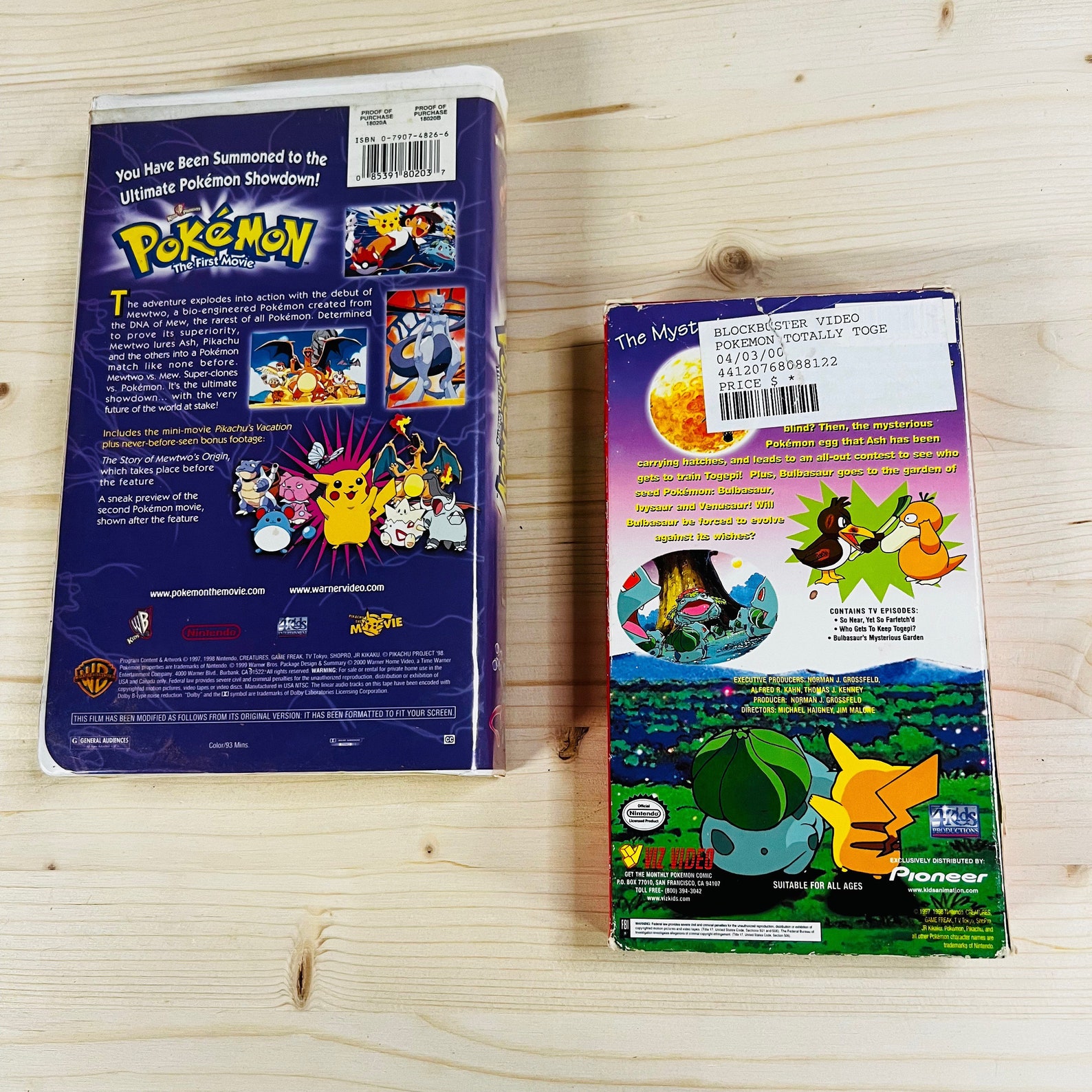 Lot of 2 Pokémon VHS Tapes - Etsy