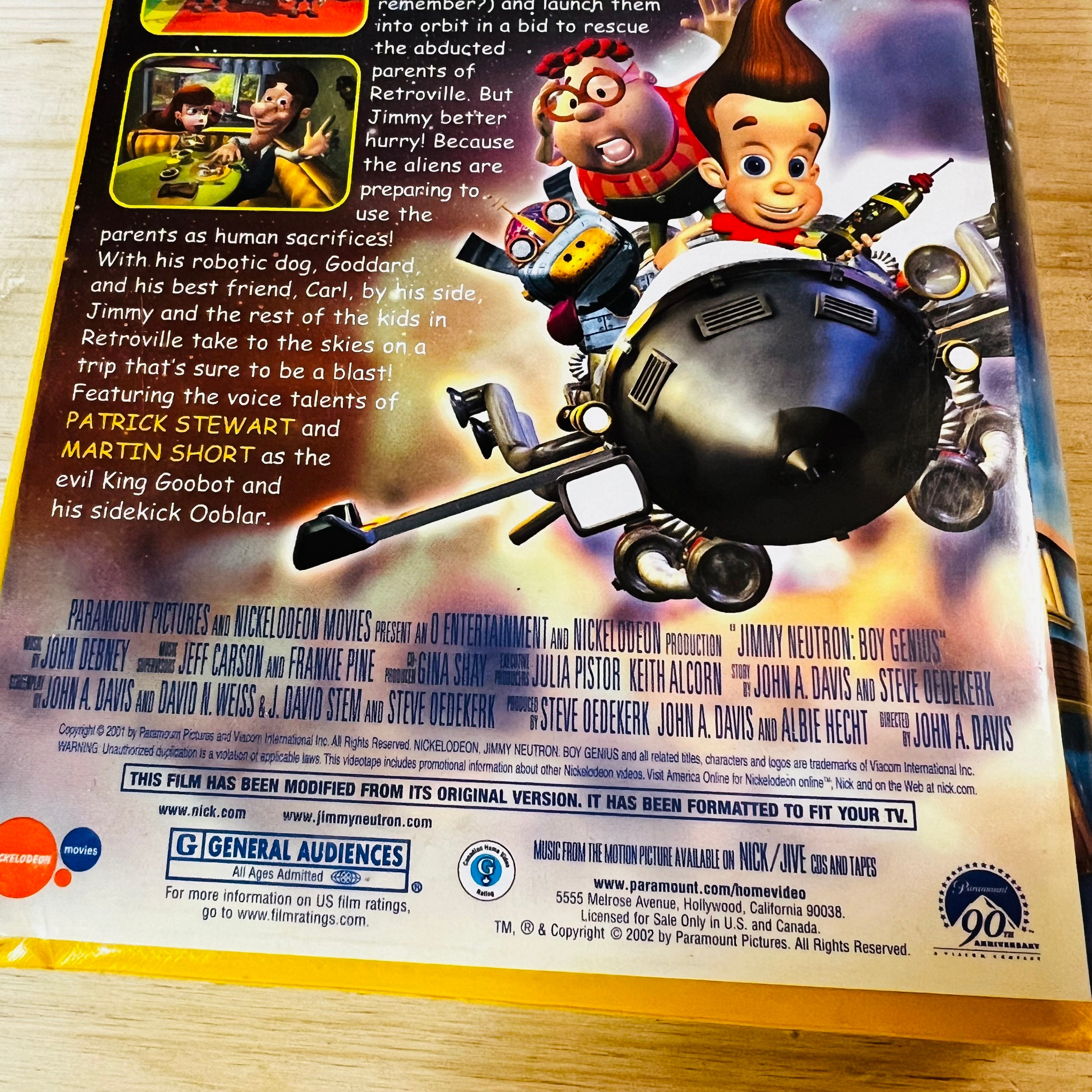 The Adventures Of Jimmy Neutron Boy Genius Vhs