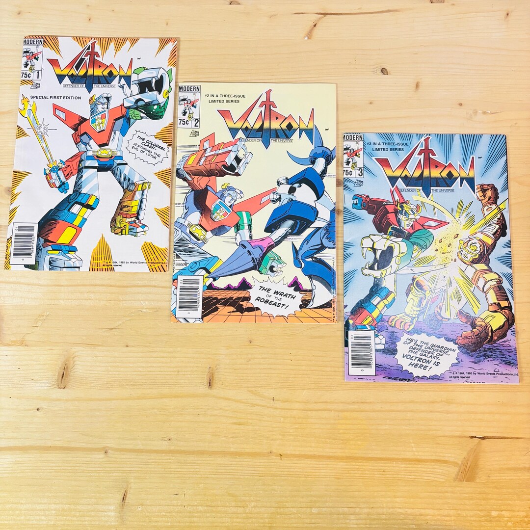 Voltron Defender of the Universe Comics Issues 1-3 Three Issue Limited ...