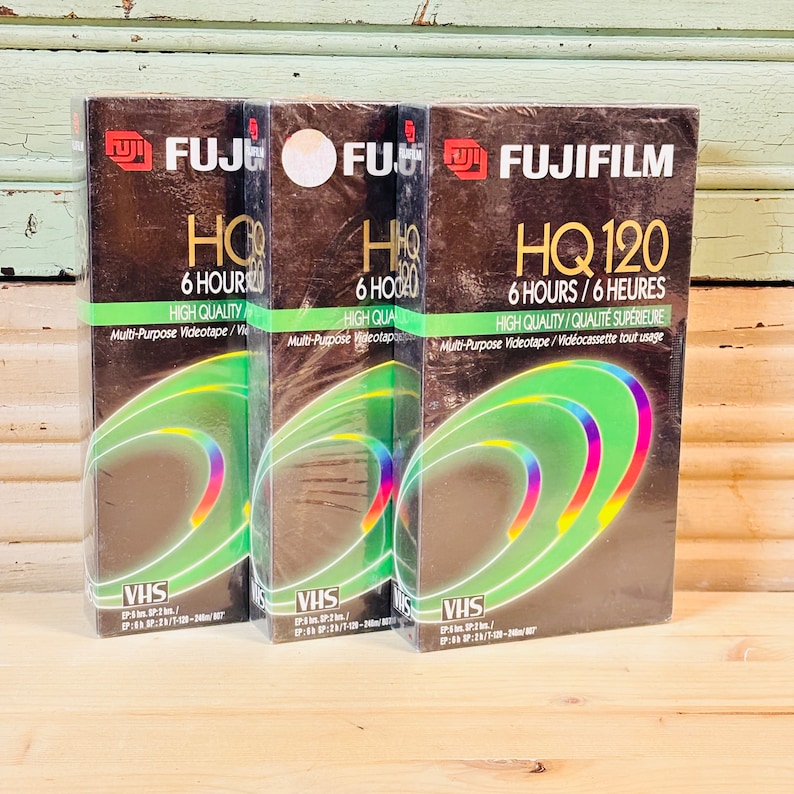 Fujifilm HQ 120 Minute Blank VHS Tapes Lot of Three - Etsy