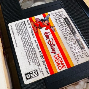 Walt Disney Mousercise VHS Tape - Etsy