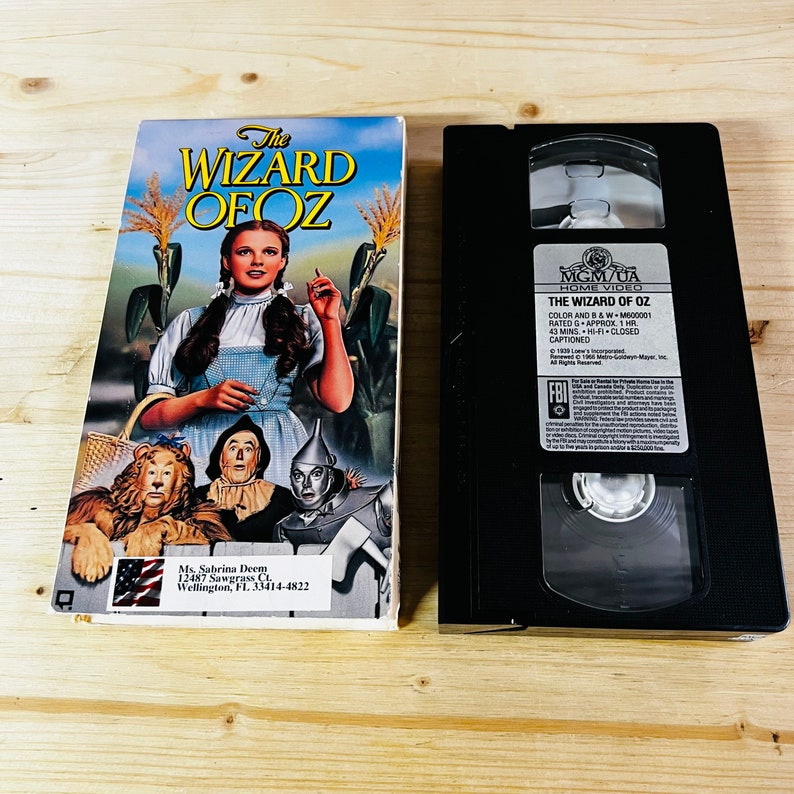 The Wizard of Oz VHS Tape - Etsy