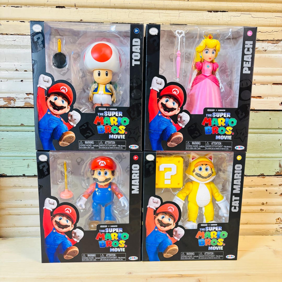 Super Mario Bros Jakks Pacific Figures Lot of Four - Etsy