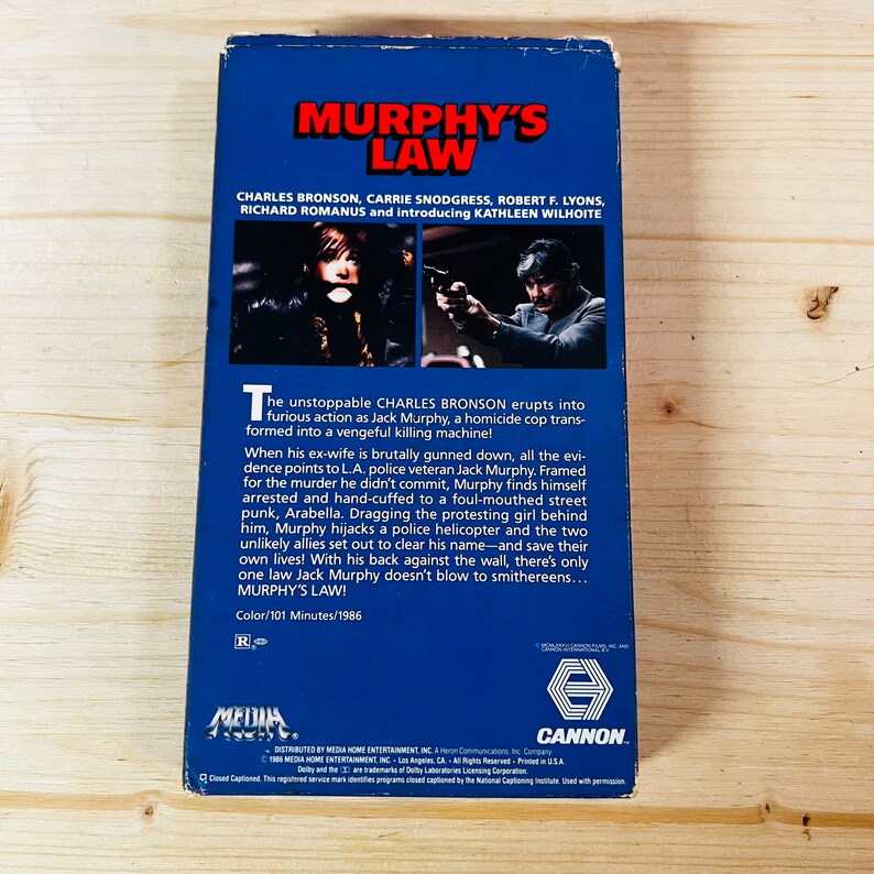Murphy’s Law VHS Tape - Etsy