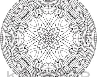 Money Mandala Adult Coloring Pages Instant Download Printables Coloring ...