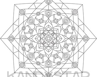 Money Mandala Adult Coloring Pages Instant Download Printables Coloring ...