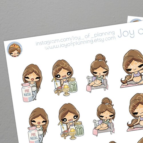 Pregnancy Stickers / Pregnant Stickers / Planner Stickers / - Etsy