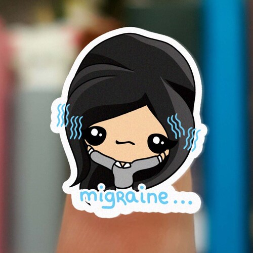 48 Cute Migraine/headache/pain Girl Planner Stickers - Etsy