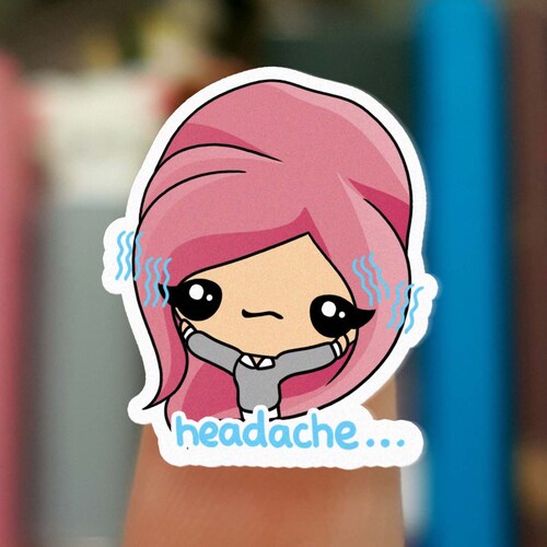 48 Cute Migraine/headache/pain Girl Planner Stickers - Etsy