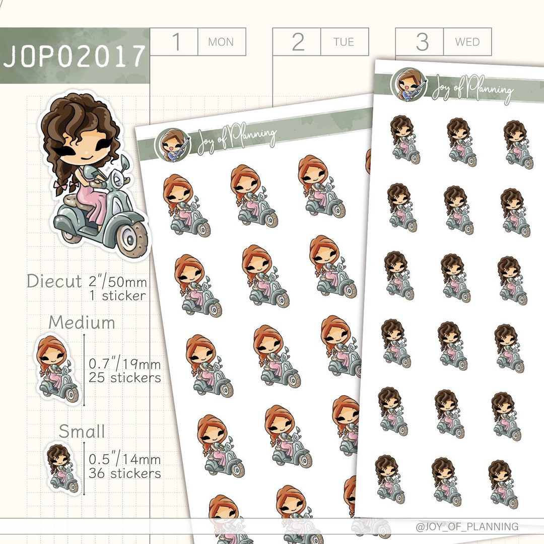 Moped Stickers / Scooter Stickers / Travel Stickers / City Life ...