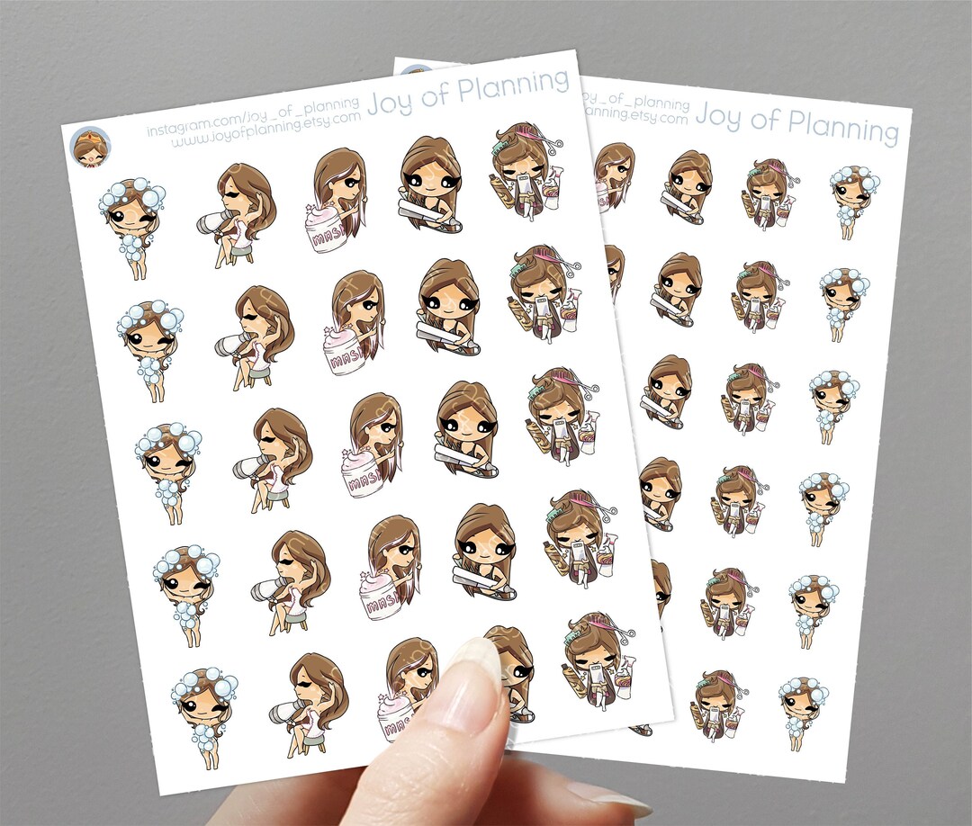 Hair Care Stickers / Hair Wash Day Stickers / Spa Stickers / Relax ...