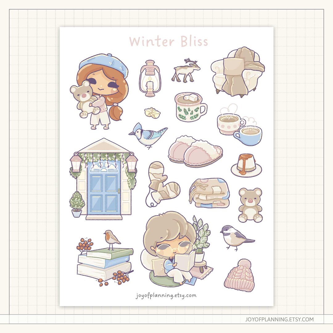 Winter Bliss Journaling Stickers / January Sticker Sheet for Planners ...