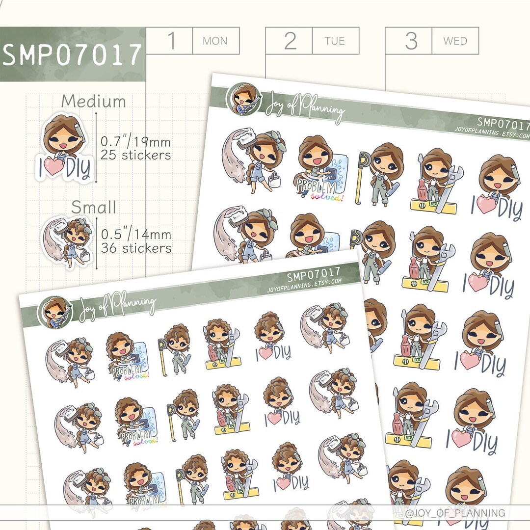 DIY Stickers / Home Projects Stickers / DIY Project Stickers ...