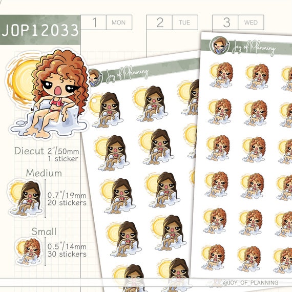 Heatwave Stickers / Hot Weather Stickers / Summer Planner / - Etsy