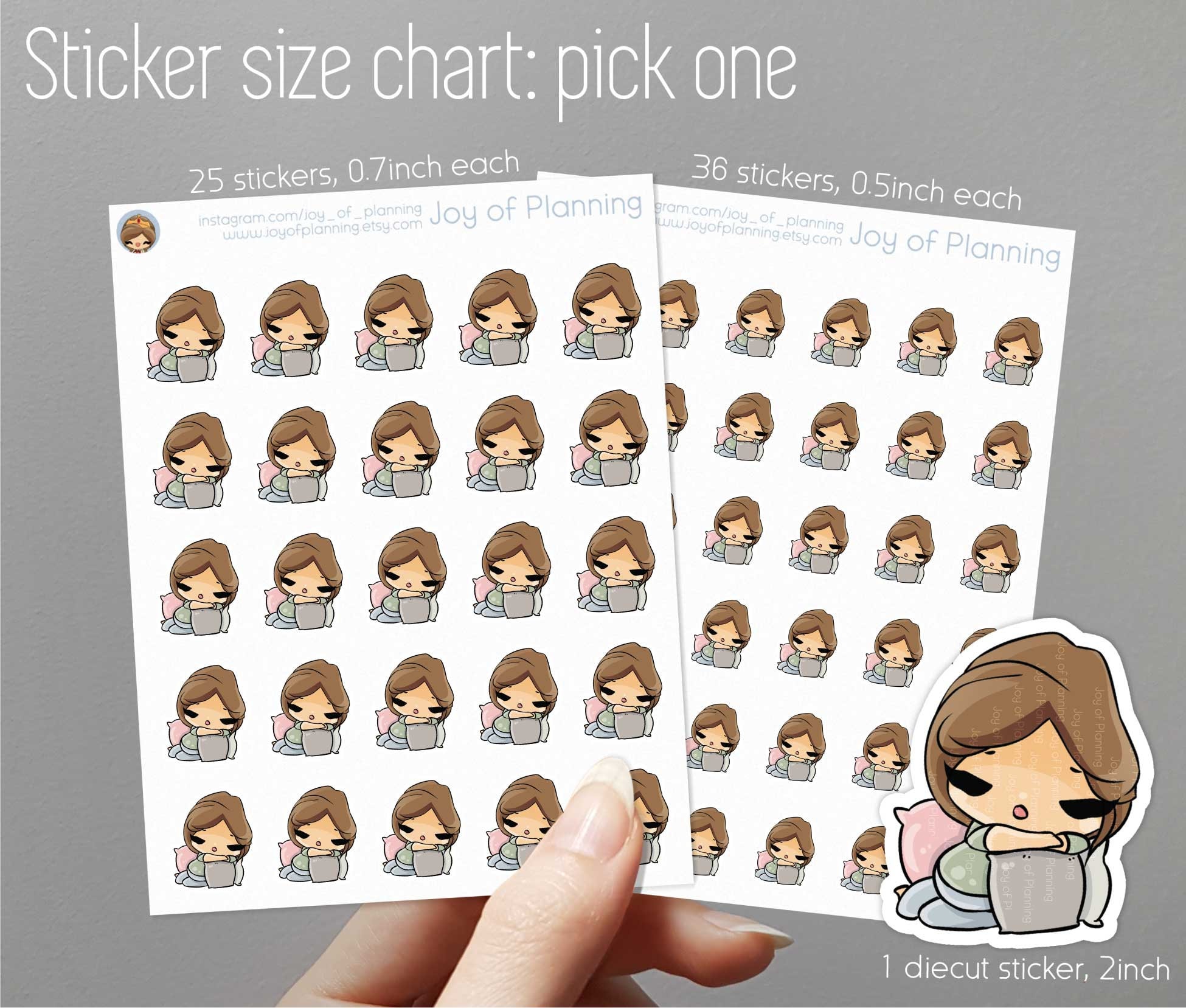 Tired Stickers / Fatigue / Pregnancy Stickers / Pregnant | Etsy