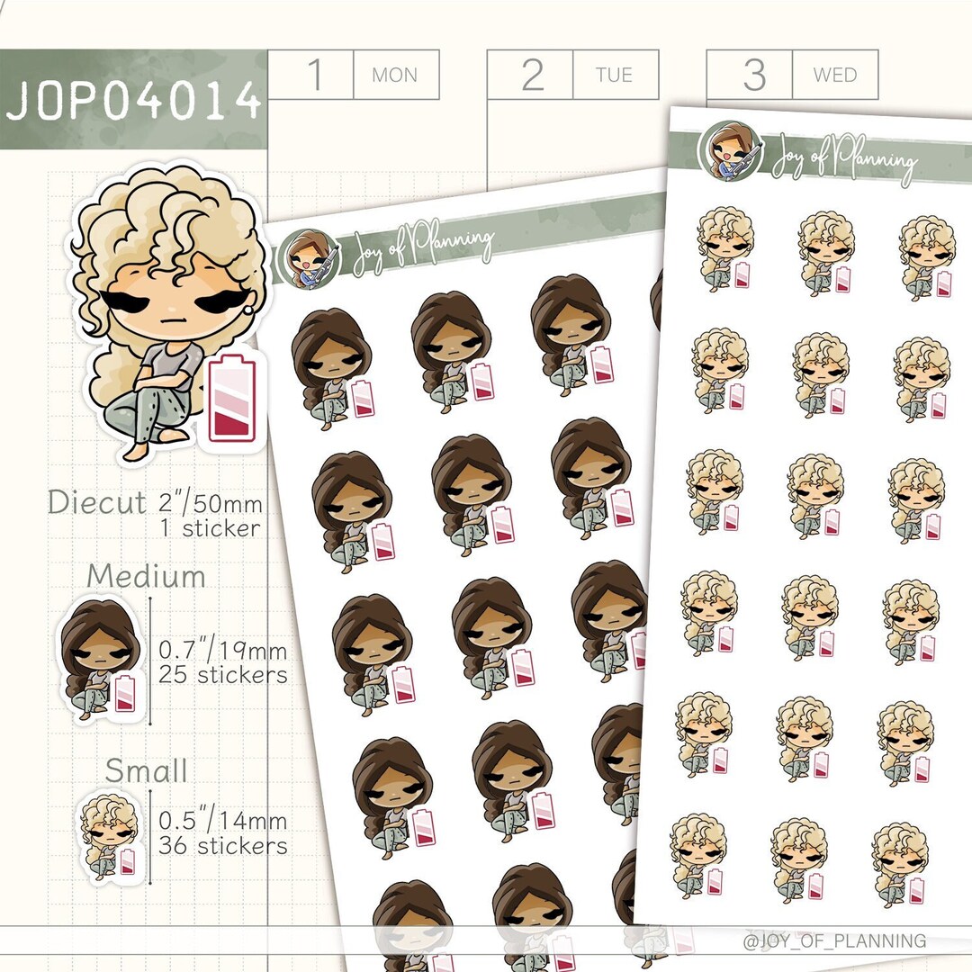 Energy Stickers / Low Energy Stickers / Chronic Condition Stickers ...