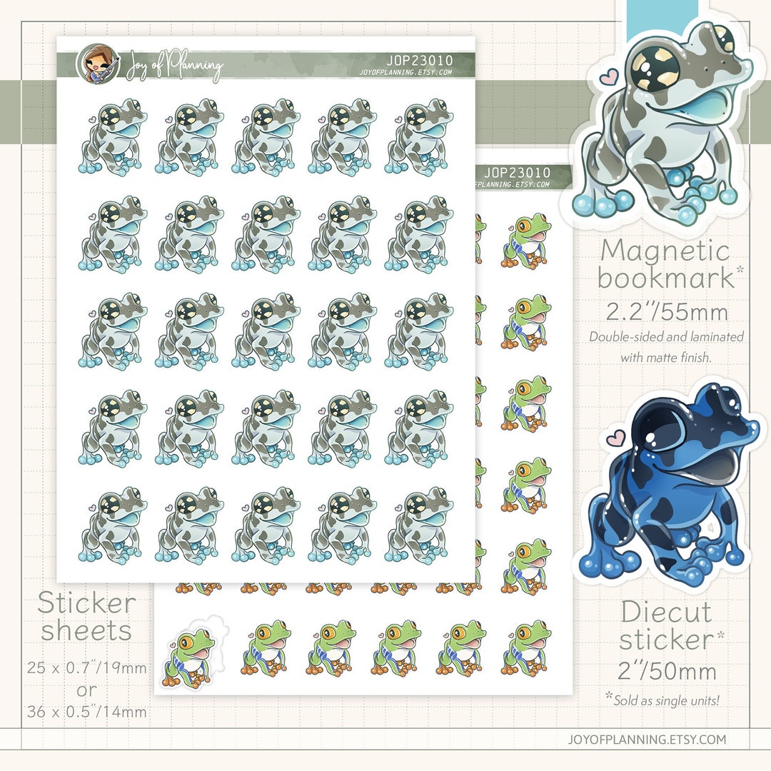 Frog Stickers / Milk Frog Stickers / Green Tree Frog Stickers / Dart ...