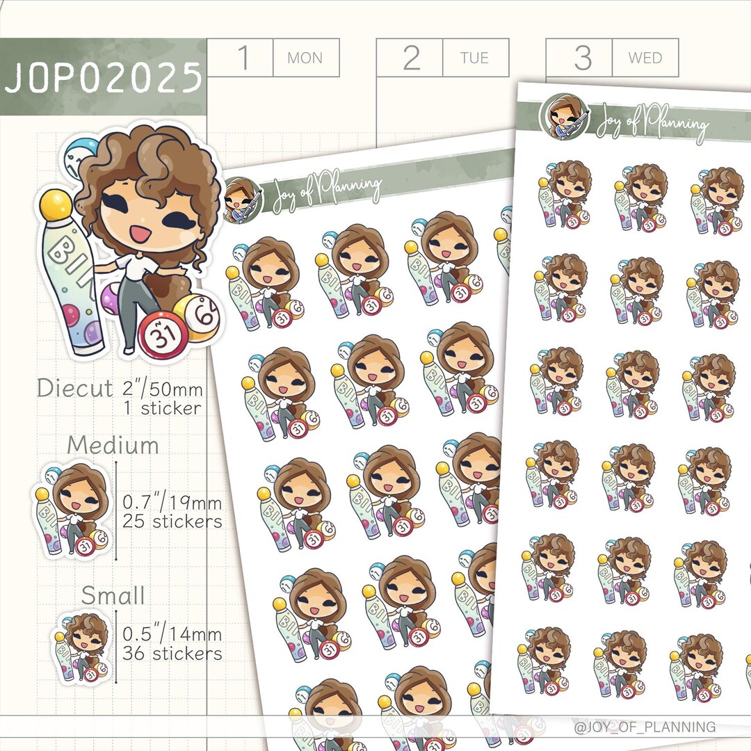 Bingo Stickers / Bingo Night Planner / Bingo Night Stickers / JOP02025 ...