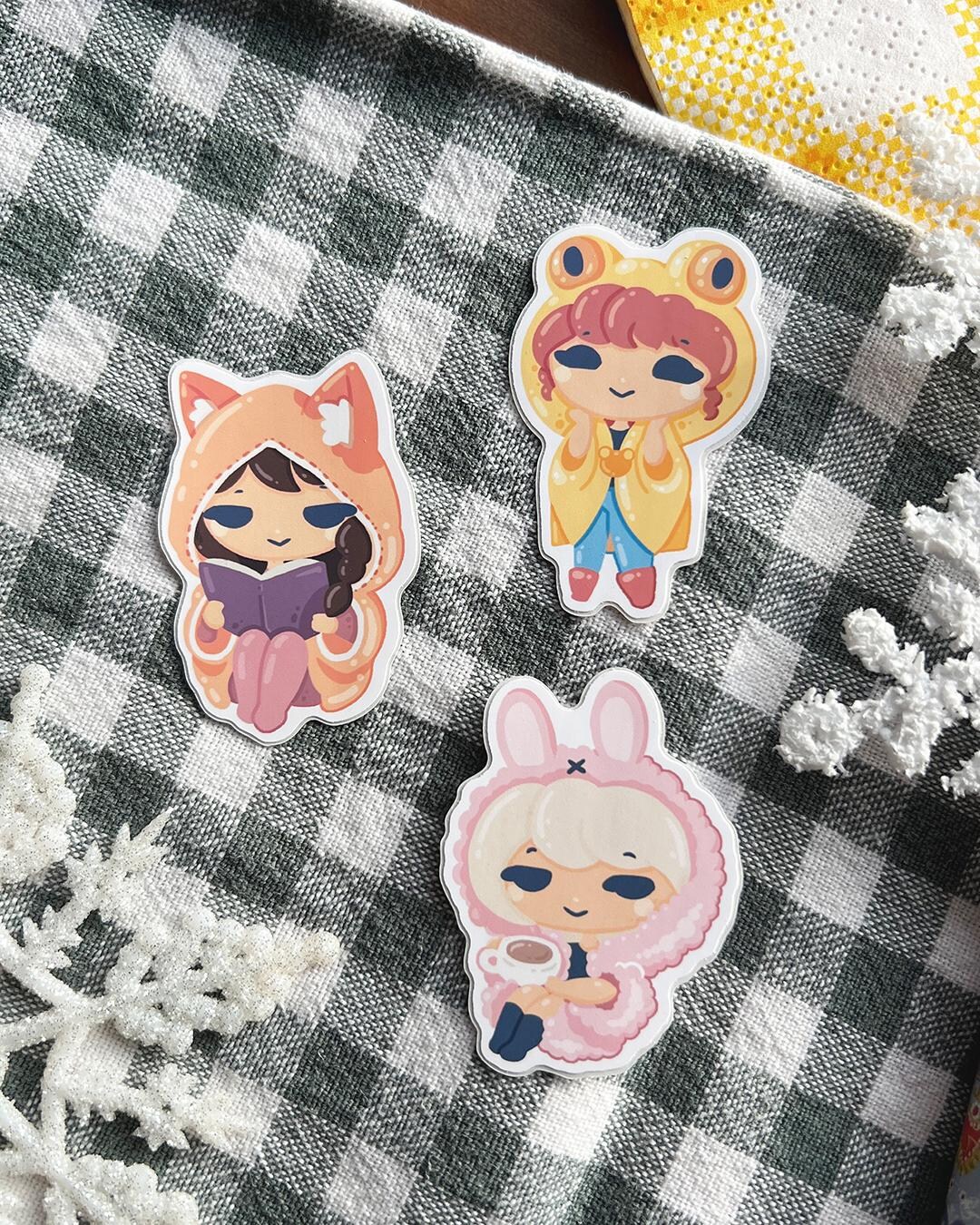 Cozy Ponchos Vinyl Set of 3 Stickers / Matte Vinyl Stickers / Pack of 3 ...