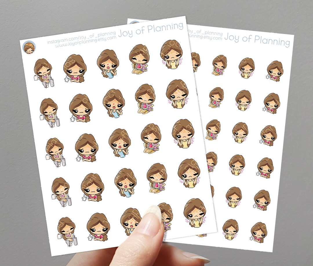 PMS Stickers / Period Stickers / Planner Stickers / SAM070 - Etsy