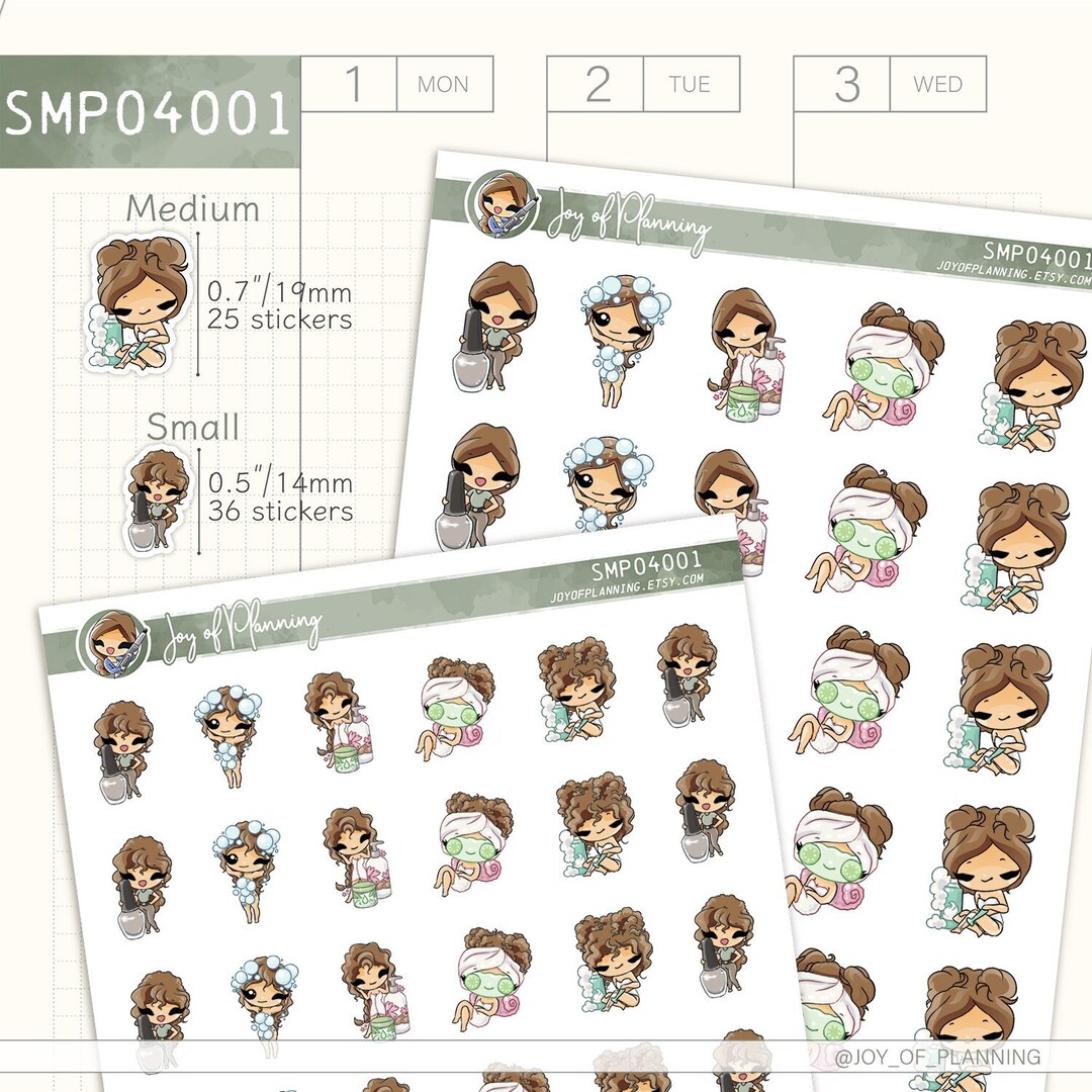 Self Care Stickers / Spa Day Stickers / Me Time Stickers / Planner ...
