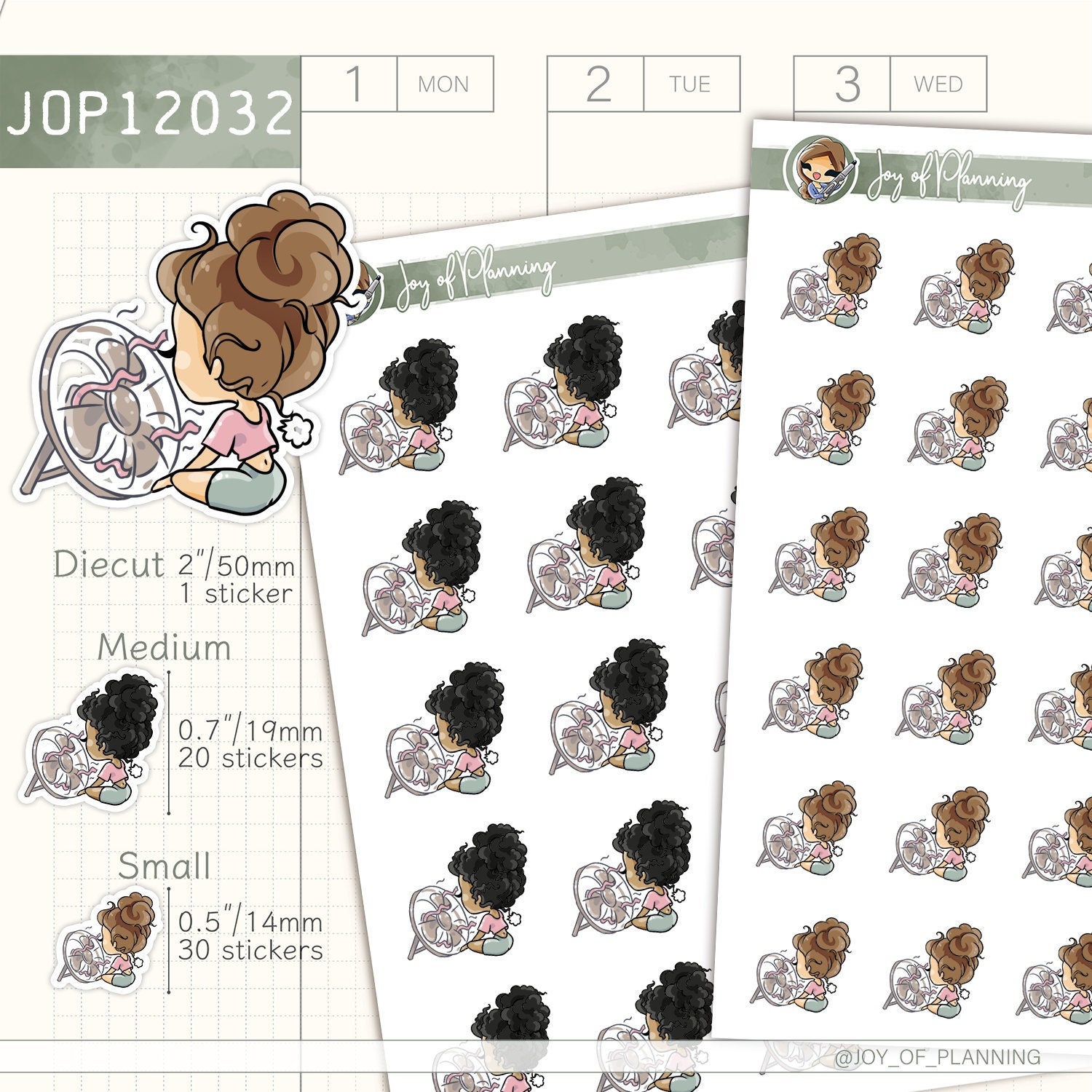 Heatwave Stickers / Fan Stickers / Summer Planner / Summer - Etsy
