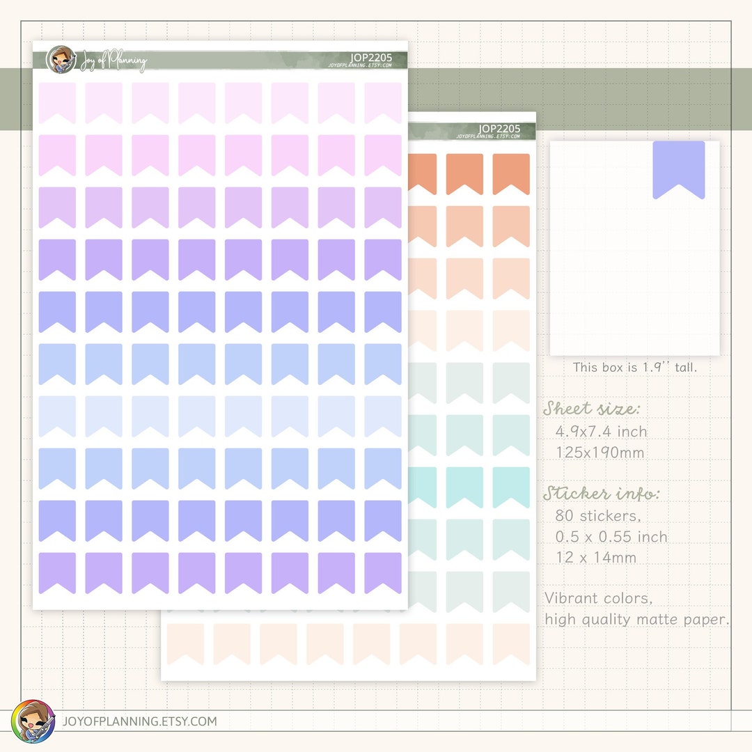 Flag Functional Stickers / Flag Labels / Agenda Labels / Calendar ...