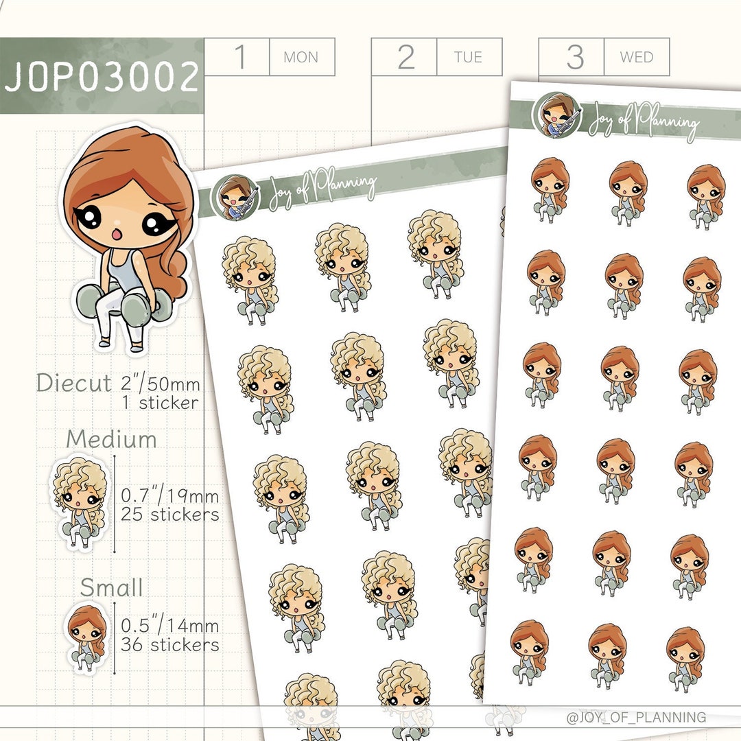 Squats Stickers / Workout Stickers / Exercise Stickers / Gym Stickers ...