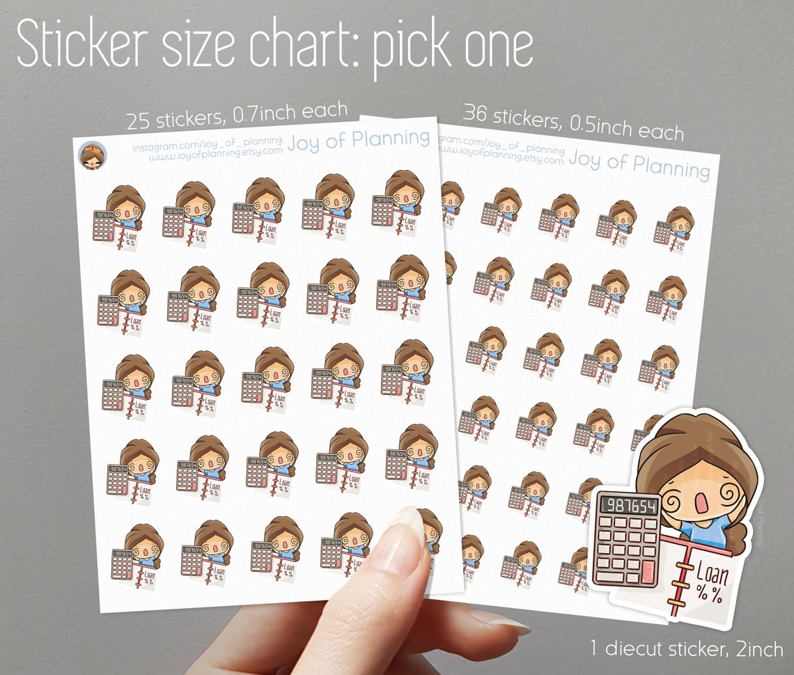 Loan payment stickers / Planner Stickers / JOP726 | Etsy