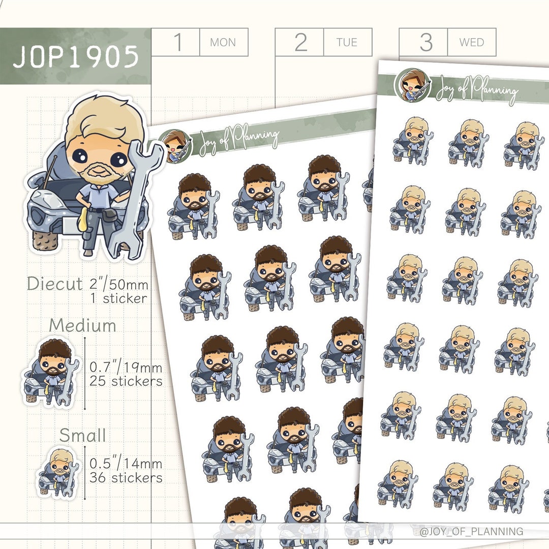 Car Mechanic Stickers / Car Stickers / Car Maintenance Stickers / Car ...