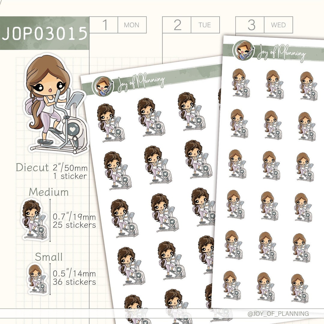 Elliptical Machine Planner Stickers / Cardio Tracker for Workout Logs ...