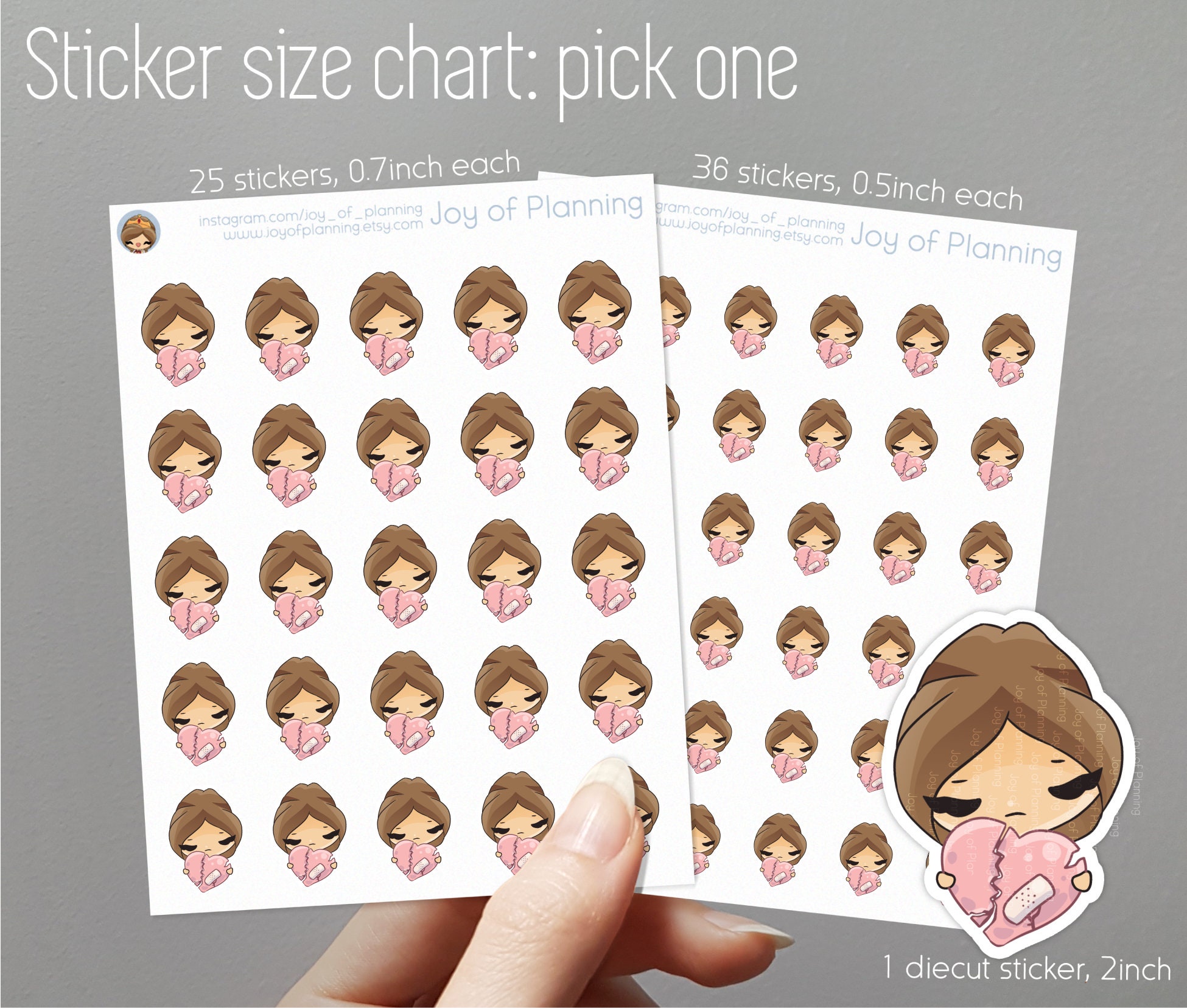 Heart break stickers / Hurt Stickers / Planner Stickers / | Etsy