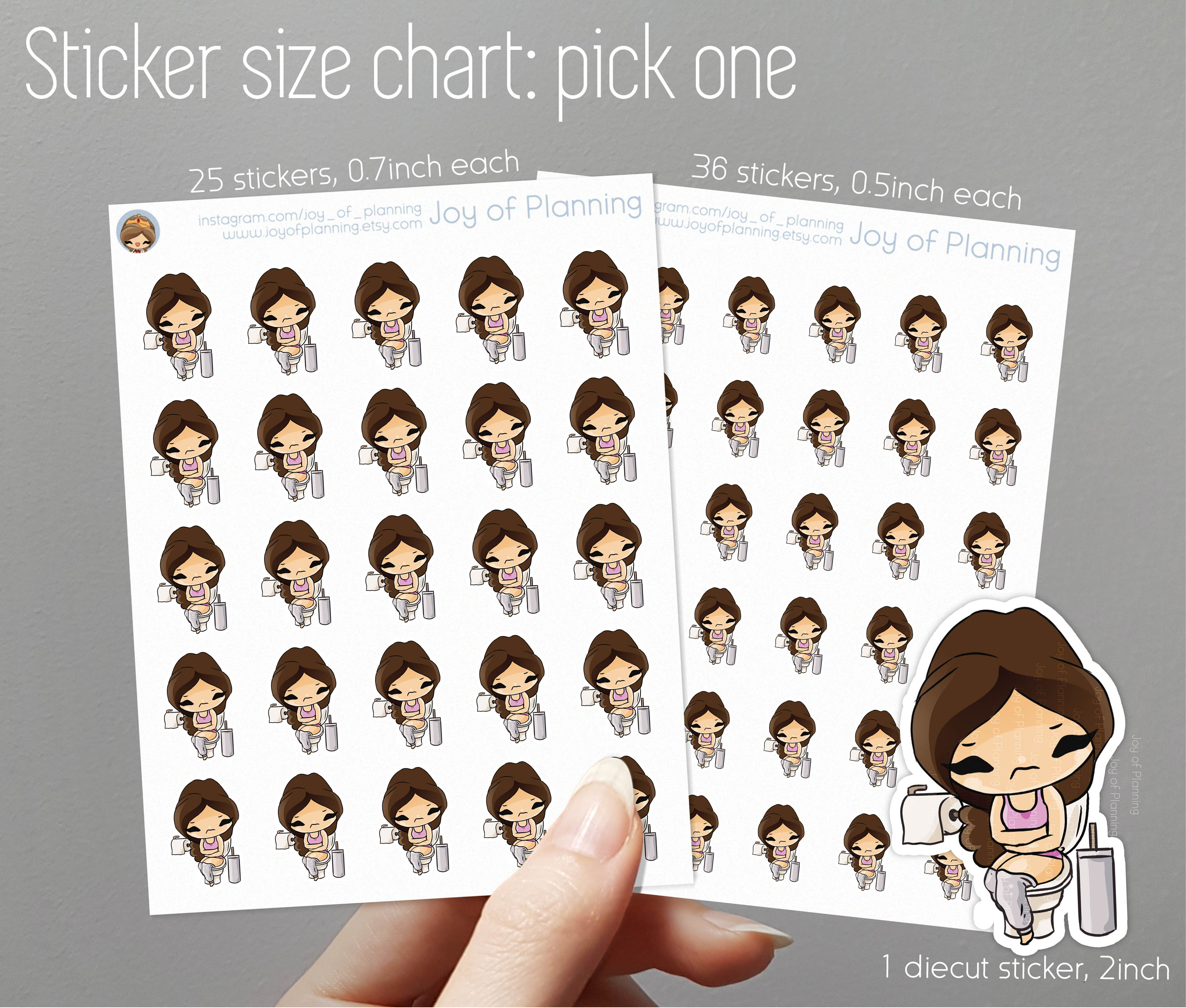 Upset Stomach Stickers / GI Upset Stickers / PMS Stickers / - Etsy