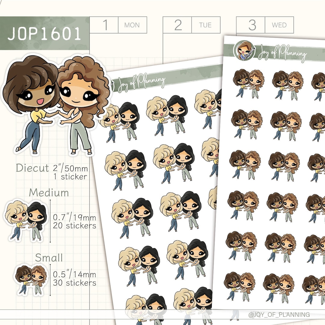 Friends Stickers / Couple Stickers / Sibling Stickers / Sisters ...