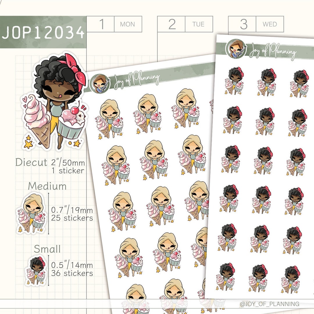 Heatwave Stickers / Ice Cream Stickers / Summer Planner / Summer ...