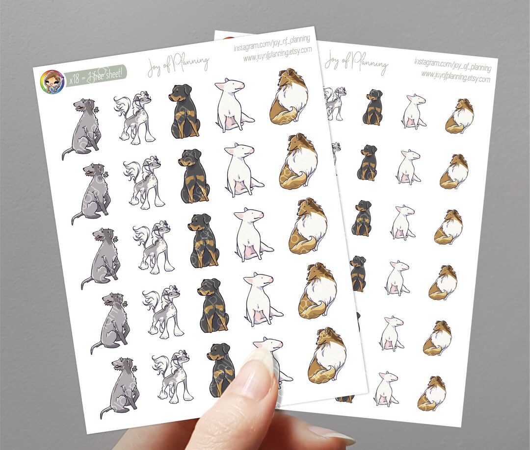 Dog Breeds Stickers / Irish Wolfhound / Chinese Crested / Rottweiller ...