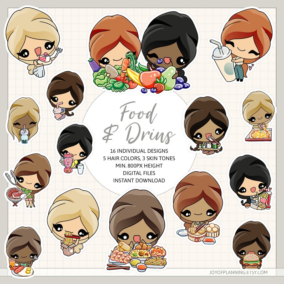 Digital Stickers / Instant Download Stickers / Food Digital Stickers ...